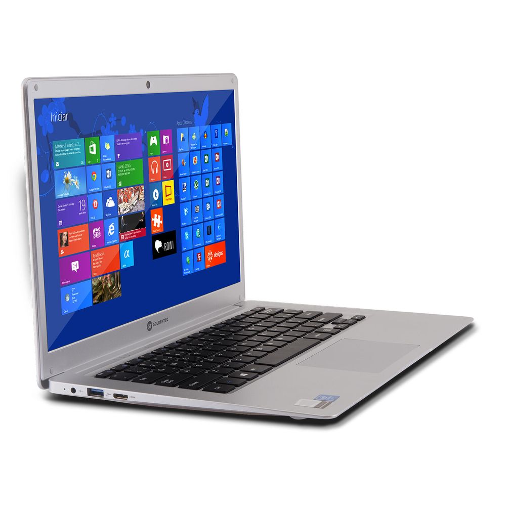 Notebook Silver Intel Dual-Core 4GB 64GB SSD Tela de 14" HD Windows 10 ...