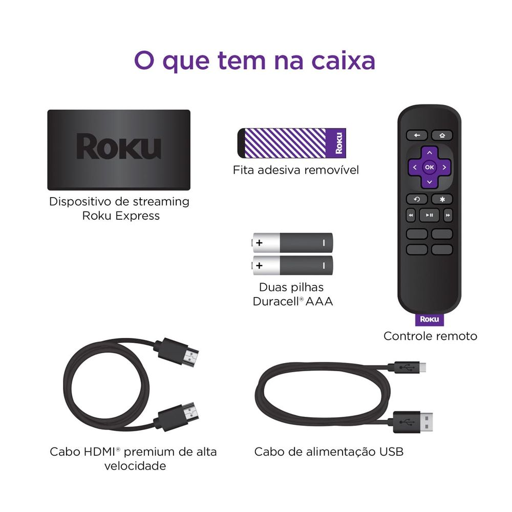 Roku Express Streaming player Full HD 3930R - Ibyte Atacado