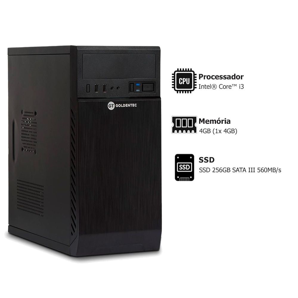 PC Intel® Core™ i3-2120 3.3GHz 4GB SSD 240GB | GT - Ibyte Atacado