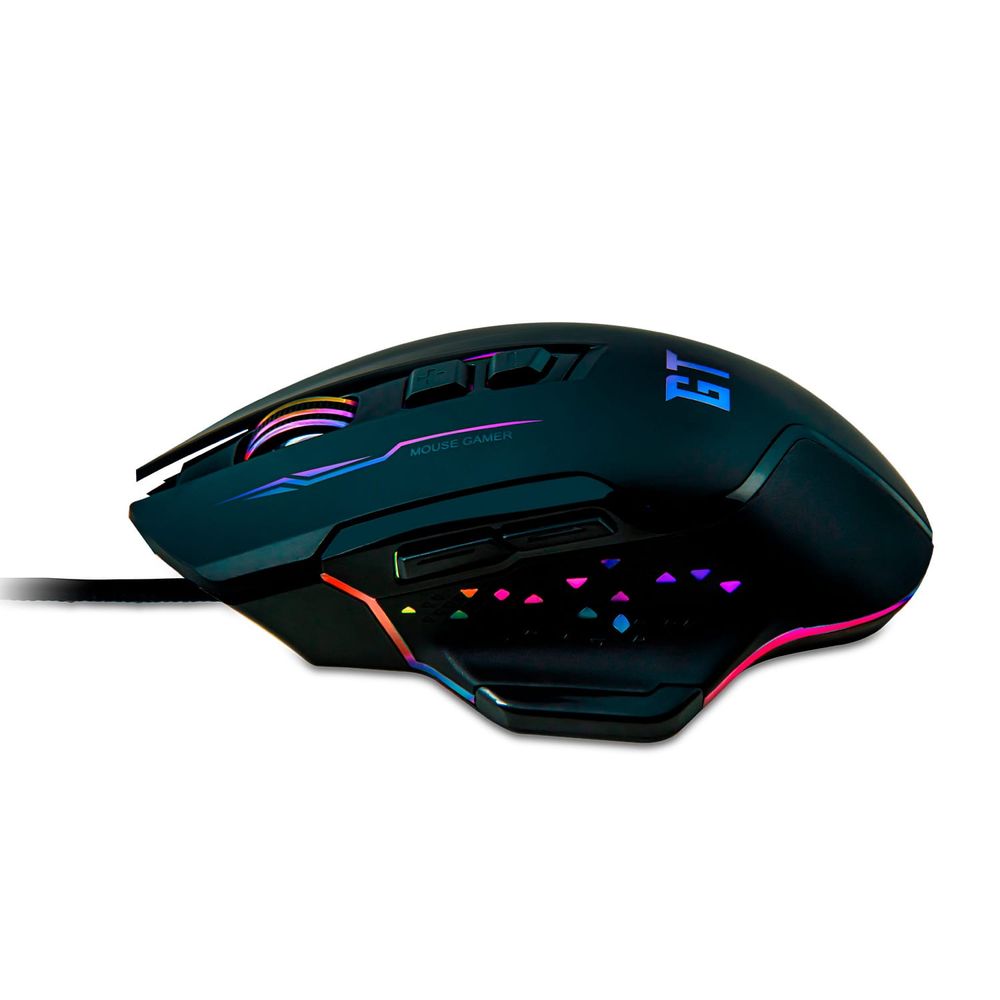 Mouse Gamer 12000 DPI Space com LED e 7 Botões| GT Gamer - Ibyte Atacado
