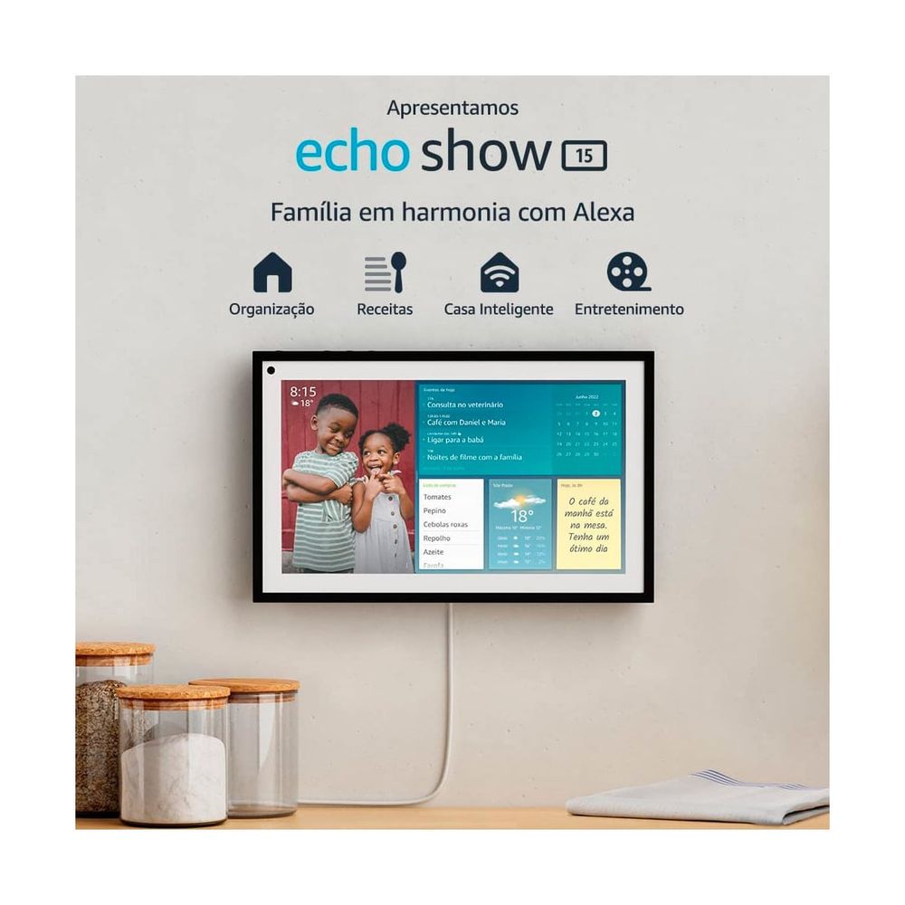 Echo Show 15 Amazon Smart Speaker Tela de 15,6” com Alexa - Ibyte Atacado