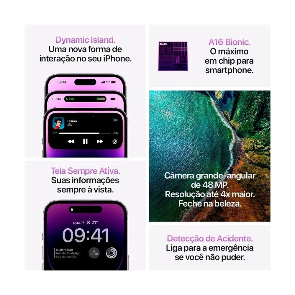 Apple iPhone 14 Pro Max 256GB Roxo-profundo - Ibyte Atacado