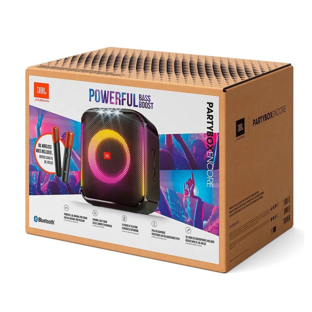 Caixa de Som JBL Partybox Encore 2 Microfones - Ibyte Atacado