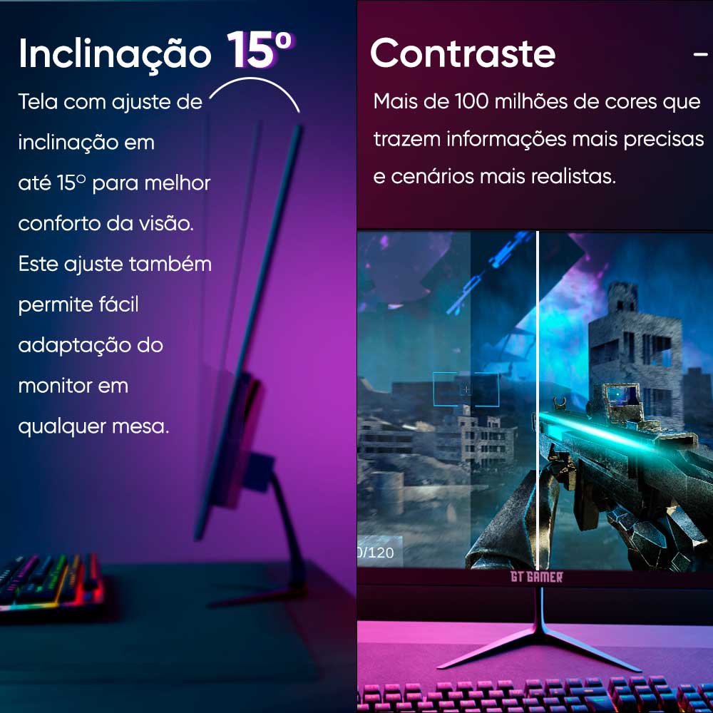 Monitor Gamer Goldentec 24" LED Full HD 144Hz 1ms - Ibyte Atacado