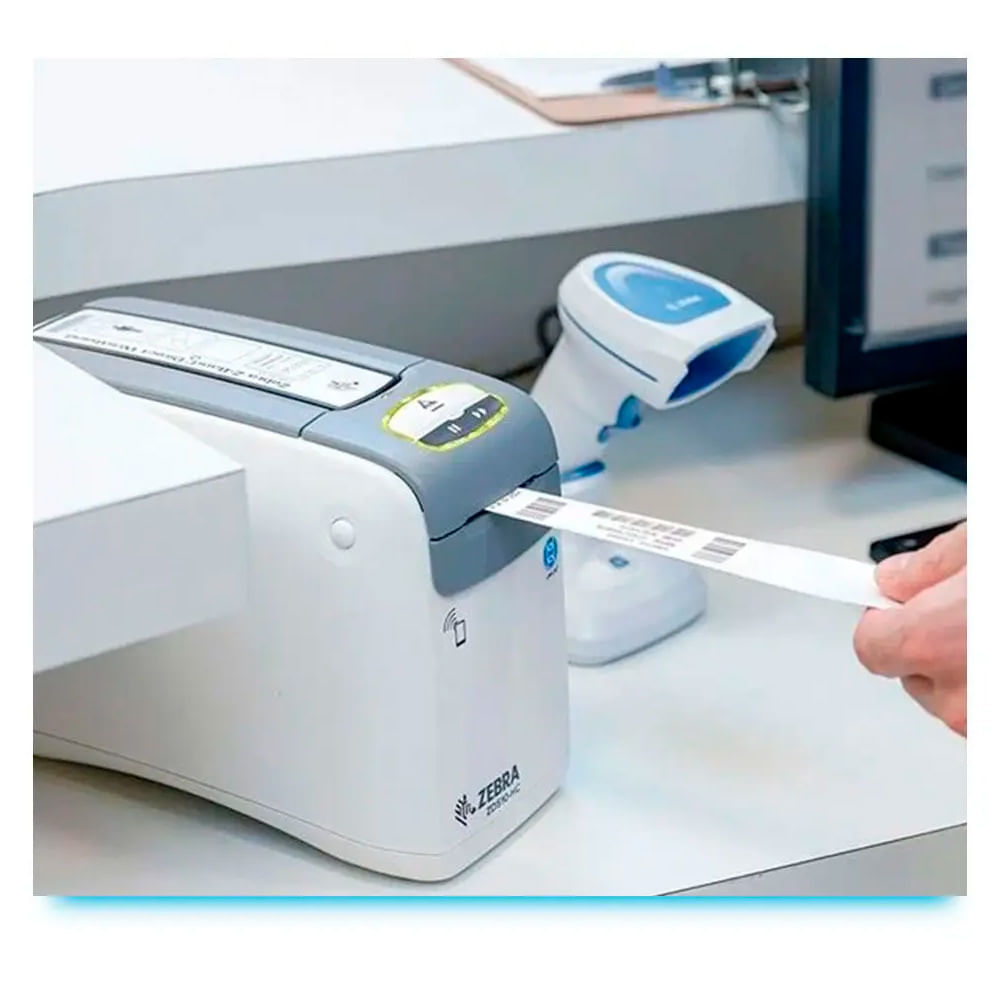 Impressora de Pulseira Zebra USB Branca - Ibyte Atacado